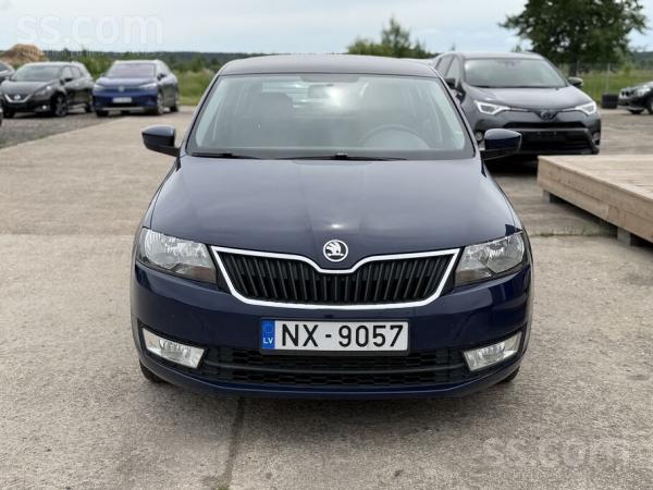 Blue Skoda Rapid 2015 in Riga, with an engine capacity of 1.60 L and mileage of 187 thousand km for 5990 €, photo 2 on AUTOMOTO.COM.LV