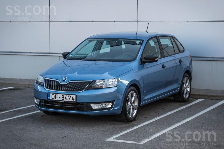 Blue Skoda Rapid 2015 in Riga, with an engine capacity of 1.40 L and mileage of 264 thousand km for 6490 €, photo 1 on AUTOMOTO.COM.LV