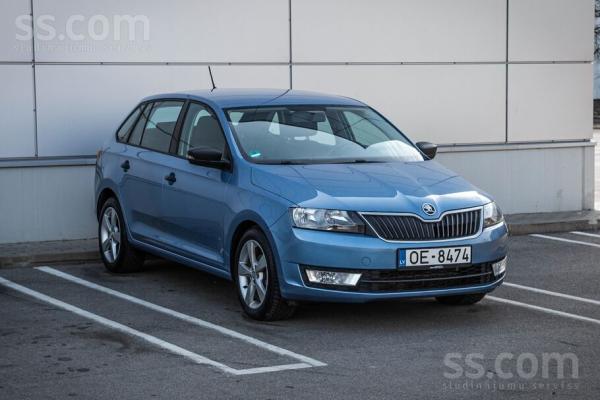 Blue Skoda Rapid 2015 in Riga, with an engine capacity of 1.40 L and mileage of 264 thousand km for 6490 €, photo 3 on AUTOMOTO.COM.LV