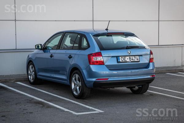 Blue Skoda Rapid 2015 in Riga, with an engine capacity of 1.40 L and mileage of 264 thousand km for 6490 €, photo 6 on AUTOMOTO.COM.LV