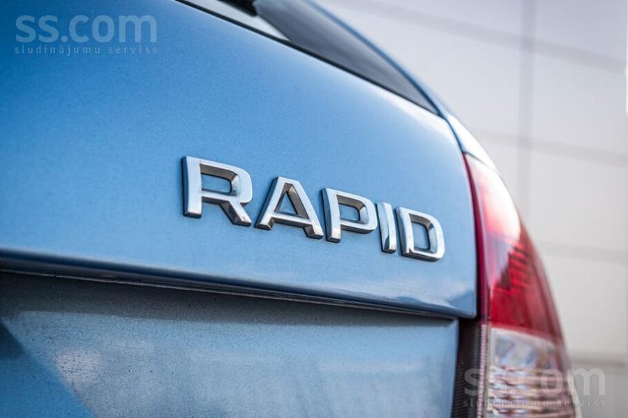 Blue Skoda Rapid 2015 in Riga, with an engine capacity of 1.40 L and mileage of 264 thousand km for 6490 €, photo 9 on AUTOMOTO.COM.LV