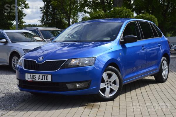Blue Skoda Rapid 2015 in Tukums, with an engine capacity of 1.60 L and mileage of 176 thousand km for 6795 €, photo 1 on AUTOMOTO.COM.LV