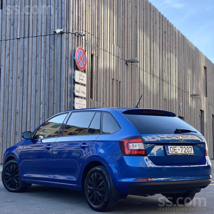 Blue Skoda Rapid 2018 in Jelgava, with an engine capacity of 1.40 L and mileage of 159 thousand km for 5000 €, photo 3 on AUTOMOTO.COM.LV