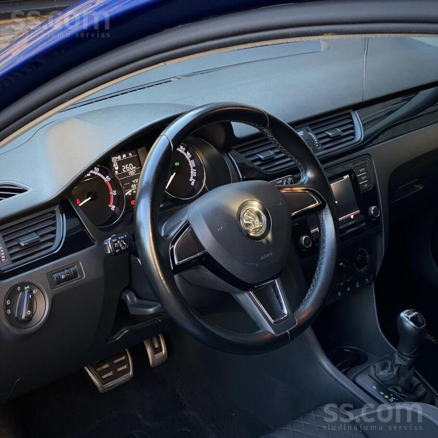 Blue Skoda Rapid 2018 in Jelgava, with an engine capacity of 1.40 L and mileage of 159 thousand km for 5000 €, photo 16 on AUTOMOTO.COM.LV