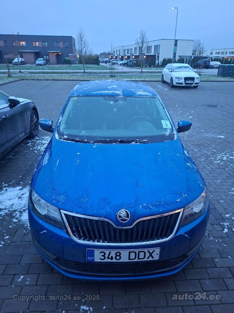 Blue Skoda Rapid 2018 in Tartu, with an engine capacity of 1.40 L and mileage of 44 thousand km for 12000 €, photo 1 on AUTOMOTO.COM.LV