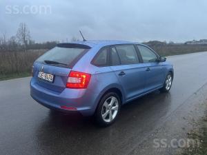 Blue Skoda Rapid 2015 in Riga, with an engine capacity of 1.40 L and mileage of 262 thousand km for 4300 €, photo  on AUTOMOTO.COM.LV