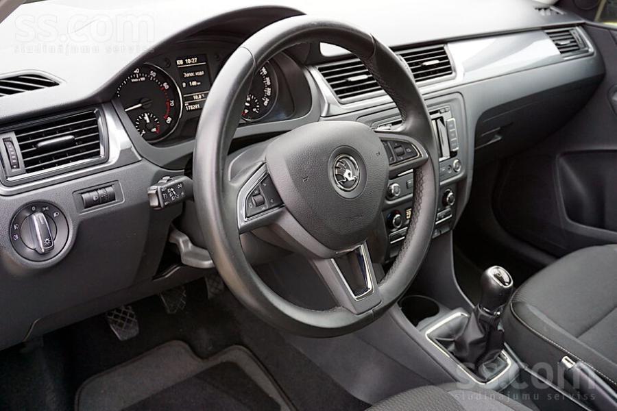 Grey Skoda Rapid 2015 in Riga, with an engine capacity of 1.20 L and mileage of 178 thousand km for 4970 €, photo 23 on AUTOMOTO.COM.LV