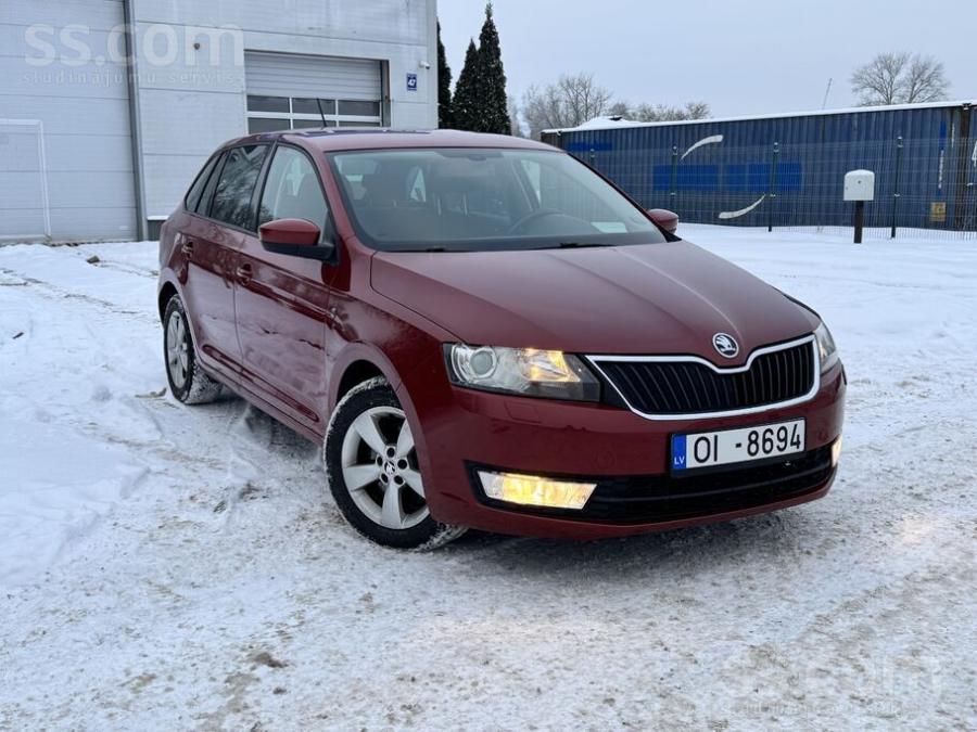 Red Skoda Rapid 2015 in Riga, with an engine capacity of 1.40 L and mileage of 0 thousand km for 7300 €, photo 1 on AUTOMOTO.COM.LV