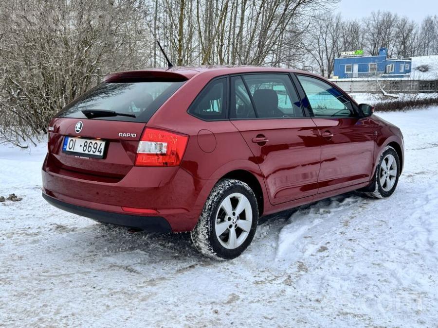 Red Skoda Rapid 2015 in Riga, with an engine capacity of 1.40 L and mileage of 0 thousand km for 7300 €, photo 9 on AUTOMOTO.COM.LV
