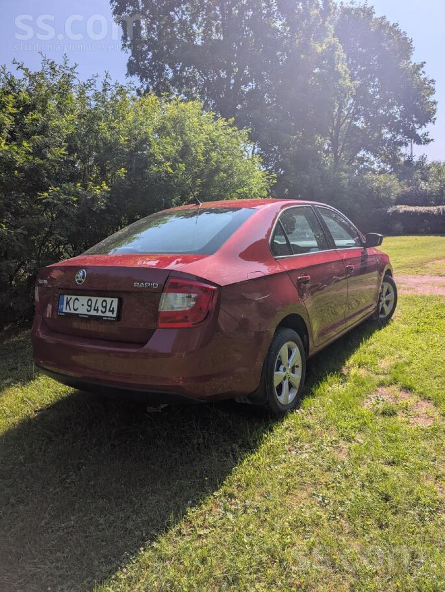 Sarkans Skoda Rapid 2015 Rīga, ar dzinēja tilpumu 1.60 L un nobraukumu 138 tūkst. km par 5500 €, foto 4 vietnē AUTOMOTO.COM.LV