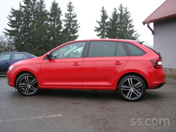 Red Skoda Rapid 2015 in Riga, with an engine capacity of 1.60 L and mileage of 0 thousand km for 5950 €, photo 3 on AUTOMOTO.COM.LV