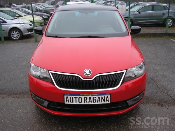 Red Skoda Rapid 2015 in Riga, with an engine capacity of 1.60 L and mileage of 0 thousand km for 5950 €, photo 5 on AUTOMOTO.COM.LV