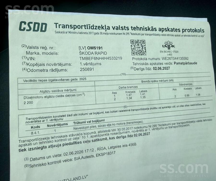 Skoda Rapid 2017 Rīga, ar dzinēja tilpumu 1.40 L un nobraukumu 0 tūkst. km par 5990 €, foto 29 vietnē AUTOMOTO.COM.LV
