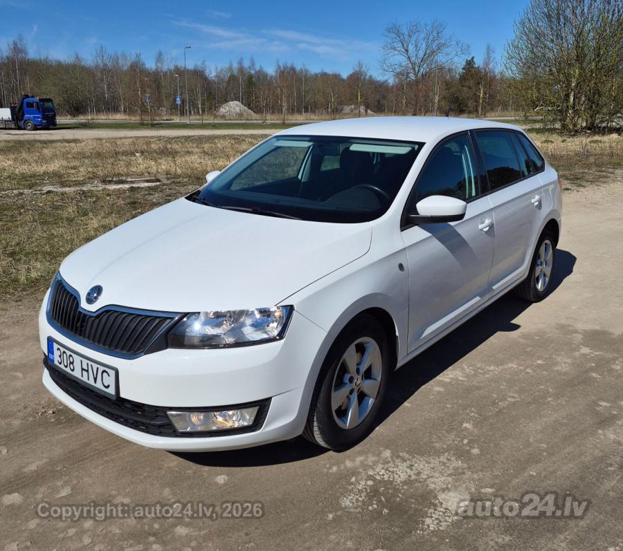 White Skoda Rapid 2014 in Tallinn, with an engine capacity of 1.60 L and mileage of 153 thousand km for 5490 €, photo 4 on AUTOMOTO.COM.LV