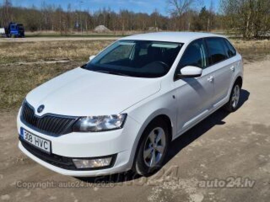 White Skoda Rapid 2014 in Tallinn, with an engine capacity of 1.60 L and mileage of 153 thousand km for 5490 €, photo 1 on AUTOMOTO.COM.LV
