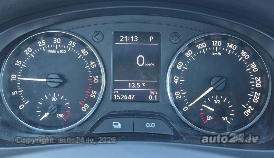 White Skoda Rapid 2014 in Tallinn, with an engine capacity of 1.60 L and mileage of 153 thousand km for 5490 €, photo 12 on AUTOMOTO.COM.LV