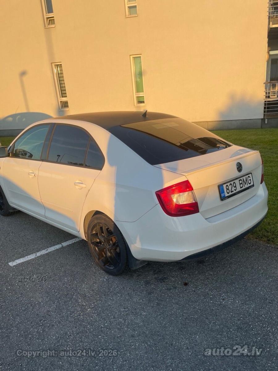 White Skoda Rapid 2014 in Tallinn, with an engine capacity of 1.40 L and mileage of 361 thousand km for 1500 €, photo 3 on AUTOMOTO.COM.LV