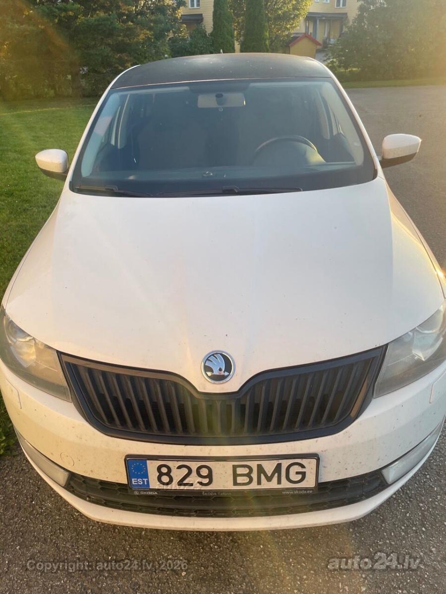 White Skoda Rapid 2014 in Tallinn, with an engine capacity of 1.40 L and mileage of 361 thousand km for 1500 €, photo 5 on AUTOMOTO.COM.LV