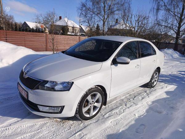 White Skoda Rapid 2017 in Siauliai, with an engine capacity of 1.20 L and mileage of 148 thousand km for 8100 €, photo 1 on AUTOMOTO.COM.LV