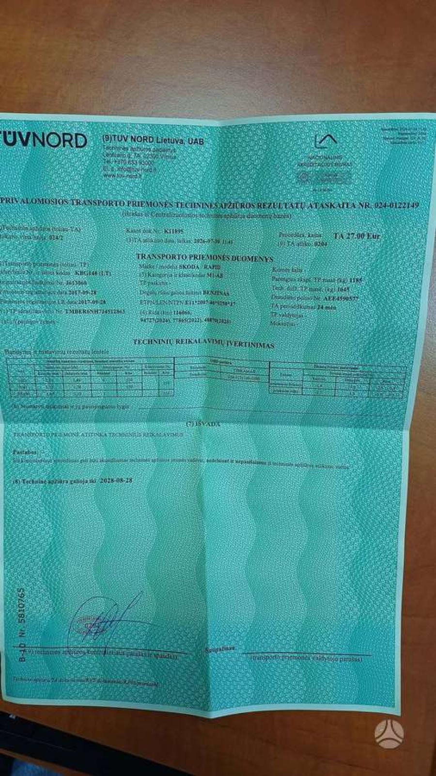 Balts Skoda Rapid 2017 Elektrėnai, ar dzinēja tilpumu 1.00 L un nobraukumu 117 tūkst. km par 6250 €, foto 15 vietnē AUTOMOTO.COM.LV