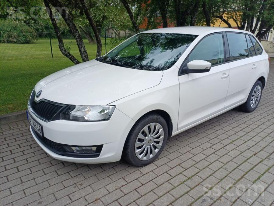 White Skoda Rapid 2019 in Riga, with an engine capacity of 1.00 L and mileage of 239 thousand km for 4990 €, photo 1 on AUTOMOTO.COM.LV