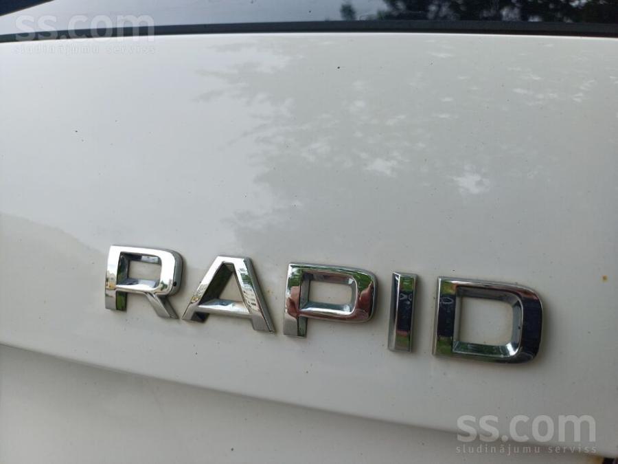 White Skoda Rapid 2019 in Riga, with an engine capacity of 1.00 L and mileage of 239 thousand km for 4990 €, photo 28 on AUTOMOTO.COM.LV