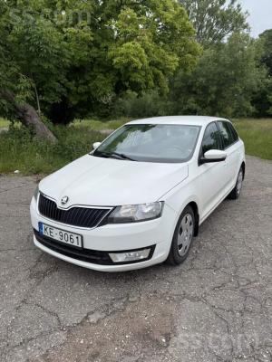 White Skoda Rapid 2015 in Riga, with an engine capacity of 1.60 L and mileage of 271 thousand km for 3250 €, photo  on AUTOMOTO.COM.LV