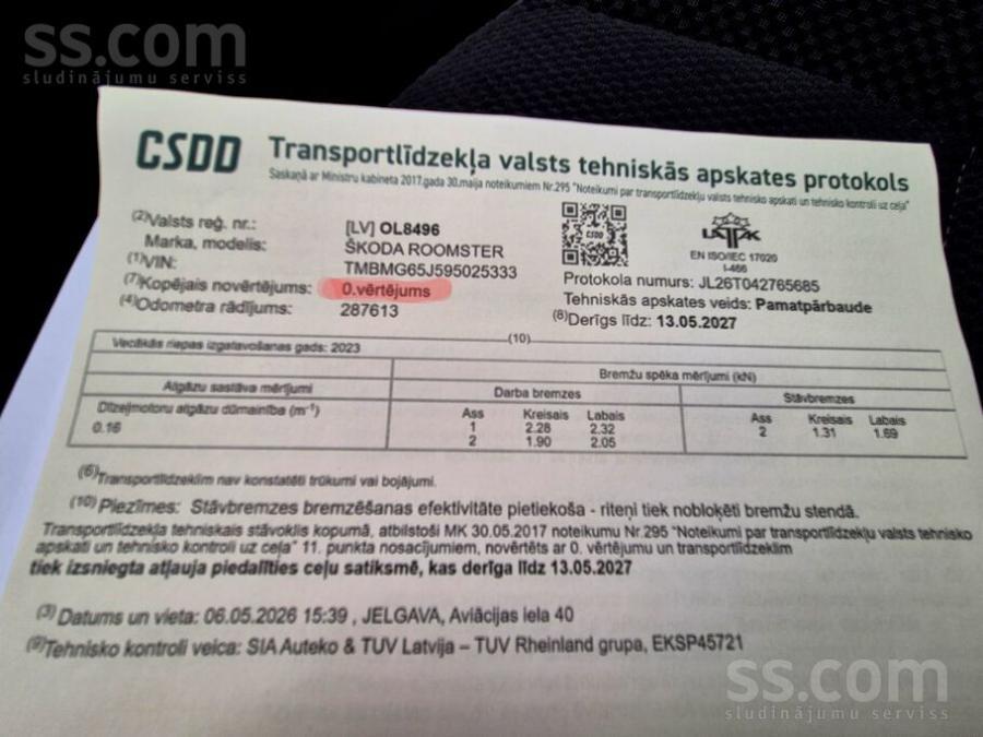 Melns Skoda Roomster 2008 Jelgava, ar dzinēja tilpumu 1.90 L un nobraukumu 287 tūkst. km par 3650 €, foto 28 vietnē AUTOMOTO.COM.LV