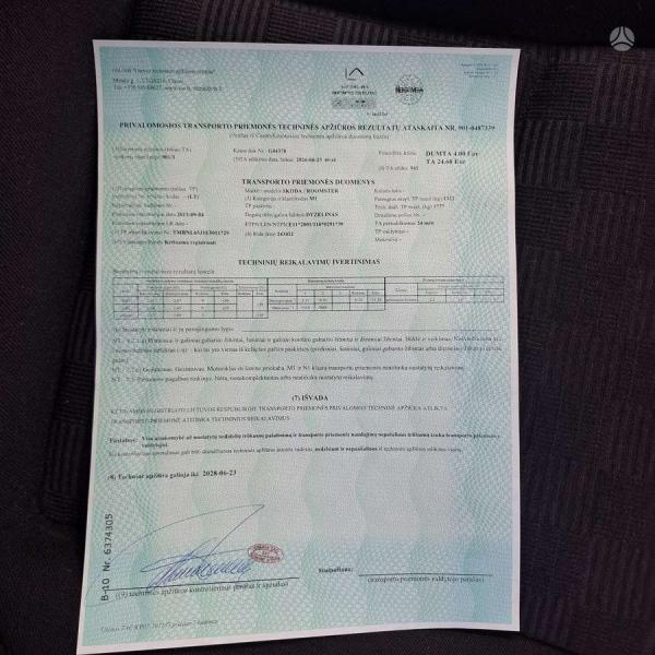 Синий Шкода Румстер 2013 в Утена, объемом двигателя 1.60 л и пробегом 243 тыс. км за 2600 €, фото 8 на AUTOMOTO.COM.LV