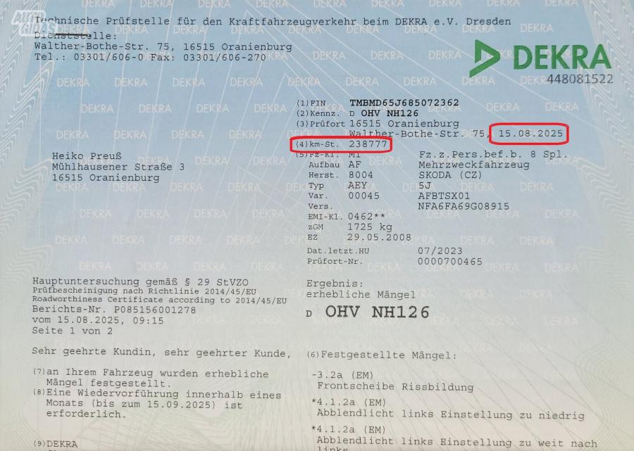 Серый Шкода Румстер 2008 в Вильнюс, объемом двигателя 1.60 л и пробегом 240 тыс. км за 1888 €, фото 32 на AUTOMOTO.COM.LV
