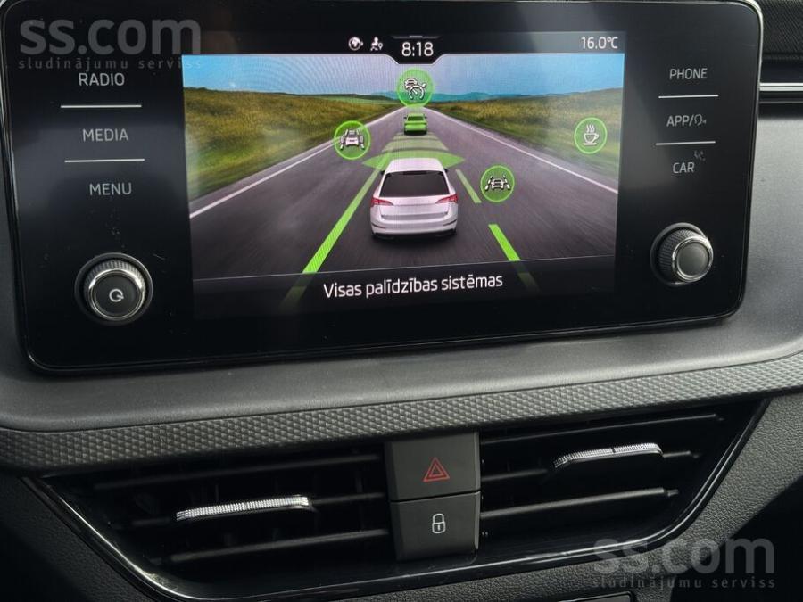 Black Skoda Scala 2021 in Valmiera, with an engine capacity of 1.00 L and mileage of 118 thousand km for 11900 €, photo 17 on AUTOMOTO.COM.LV