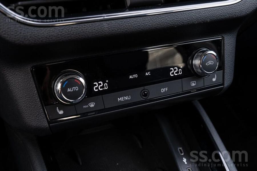 Black Skoda Scala 2021 in Riga, with an engine capacity of 1.50 L and mileage of 126 thousand km for 15250 €, photo 16 on AUTOMOTO.COM.LV