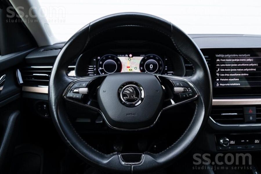 Black Skoda Scala 2021 in Riga, with an engine capacity of 1.50 L and mileage of 126 thousand km for 15250 €, photo 21 on AUTOMOTO.COM.LV