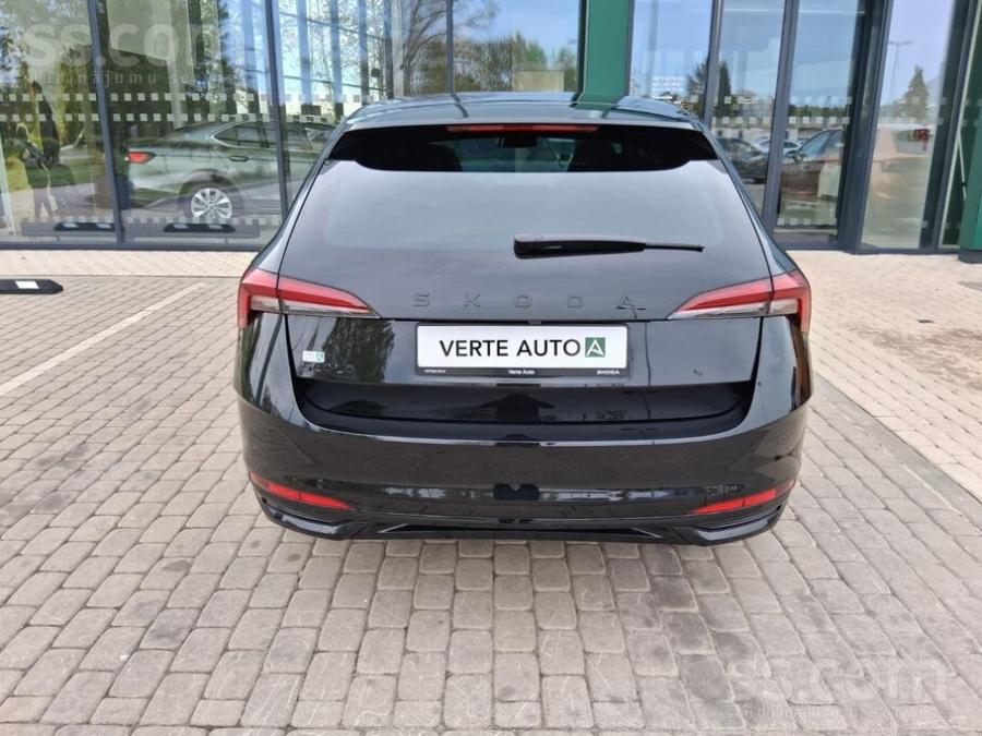 Black Skoda Scala 2026 in Riga, with an engine capacity of 1.00 L and mileage of 6 thousand km for 23900 €, photo 7 on AUTOMOTO.COM.LV