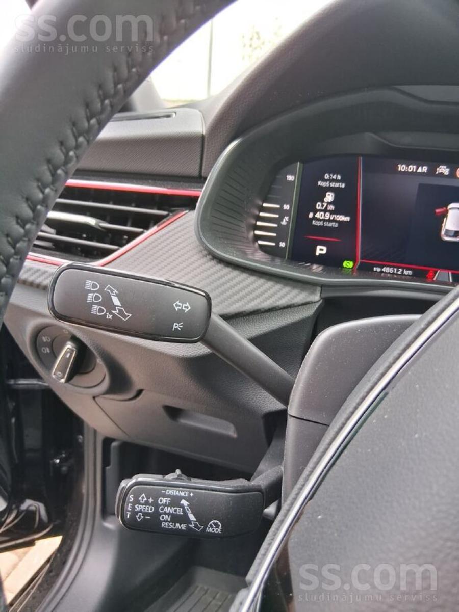 Black Skoda Scala 2026 in Riga, with an engine capacity of 1.00 L and mileage of 6 thousand km for 23900 €, photo 12 on AUTOMOTO.COM.LV