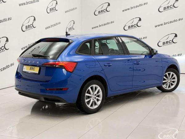 Blue Skoda Scala 2020 in Vilnius, with an engine capacity of 1.00 L and mileage of 188 thousand km for 10450 €, photo 3 on AUTOMOTO.COM.LV