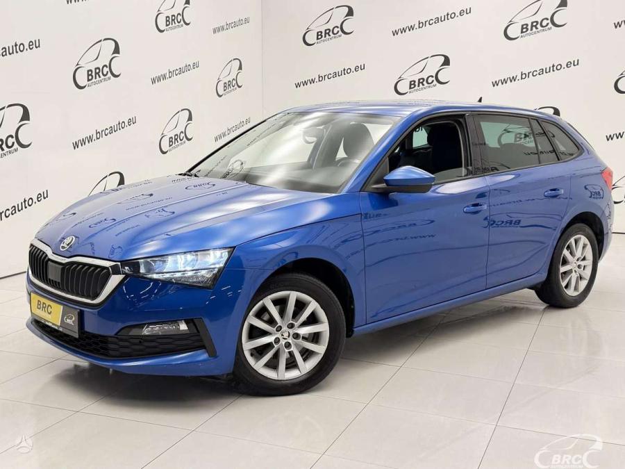 Blue Skoda Scala 2020 in Vilnius, with an engine capacity of 1.00 L and mileage of 166 thousand km for 10850 €, photo 1 on AUTOMOTO.COM.LV