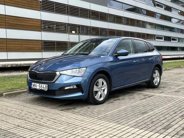 Blue Skoda Scala 2020 in Riga, with an engine capacity of 1.00 L and mileage of 83 thousand km for 13700 €, photo 1 on AUTOMOTO.COM.LV
