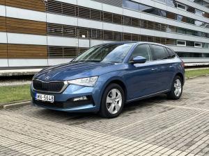 Blue Skoda Scala 2020 in Riga, with an engine capacity of 1.00 L and mileage of 83 thousand km for 13700 €, photo  on AUTOMOTO.COM.LV