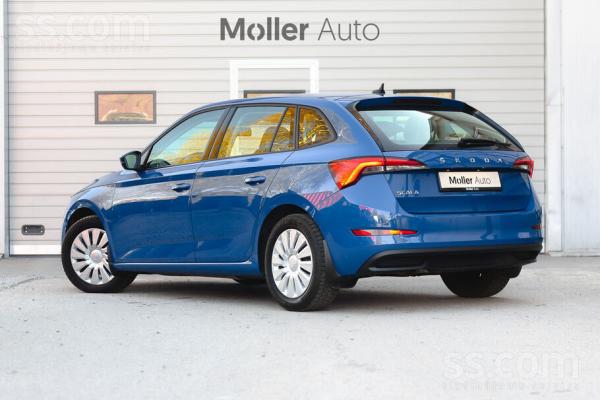 Blue Skoda Scala 2021 in Jelgava, with an engine capacity of 1.00 L and mileage of 122 thousand km for 10650 €, photo 6 on AUTOMOTO.COM.LV