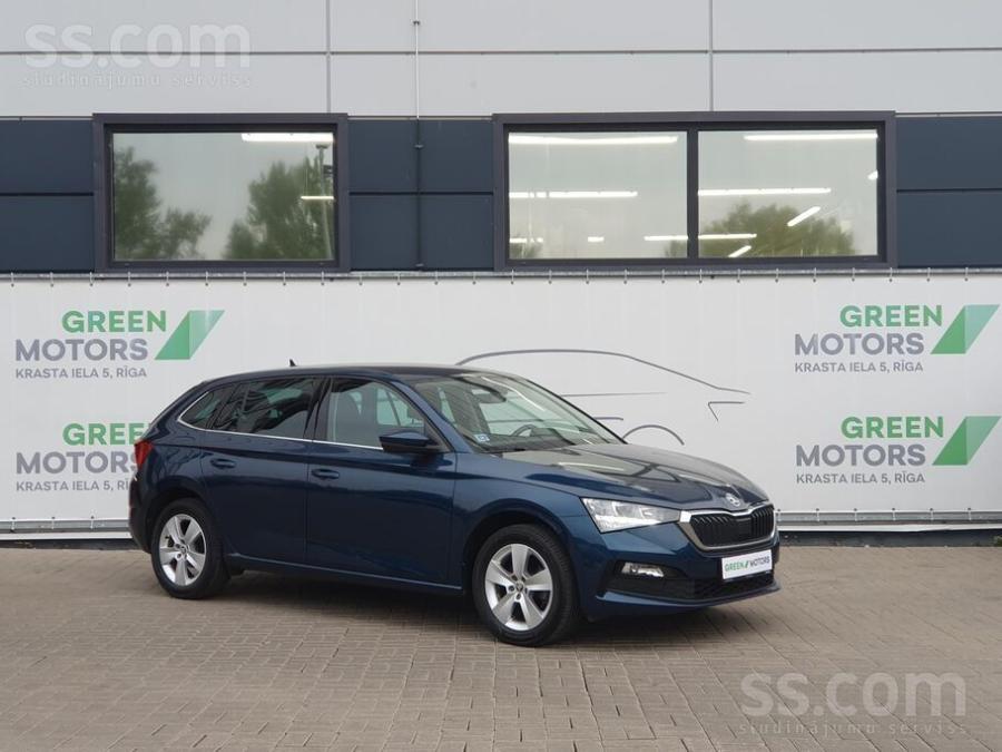 Blue Skoda Scala 2021 in Riga, with an engine capacity of 1.00 L and mileage of 75 thousand km for 13900 €, photo 4 on AUTOMOTO.COM.LV