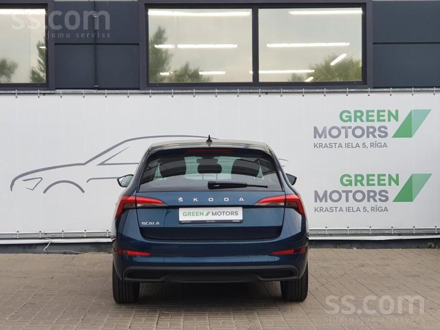 Blue Skoda Scala 2021 in Riga, with an engine capacity of 1.00 L and mileage of 75 thousand km for 13900 €, photo 8 on AUTOMOTO.COM.LV
