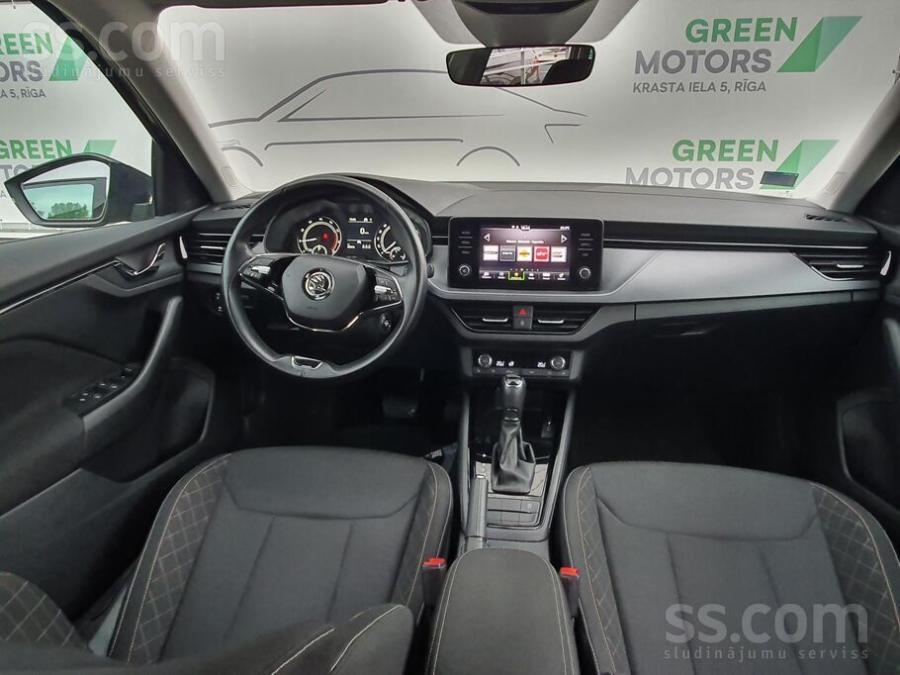 Blue Skoda Scala 2021 in Riga, with an engine capacity of 1.00 L and mileage of 75 thousand km for 13900 €, photo 10 on AUTOMOTO.COM.LV