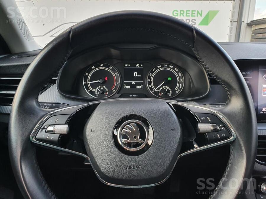 Blue Skoda Scala 2021 in Riga, with an engine capacity of 1.00 L and mileage of 75 thousand km for 13900 €, photo 15 on AUTOMOTO.COM.LV