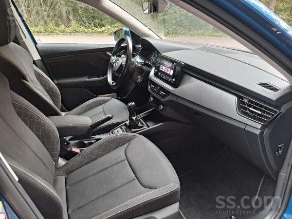 Blue Skoda Scala 2021 in Valka, with an engine capacity of 1.00 L and mileage of 94 thousand km for 12300 €, photo 9 on AUTOMOTO.COM.LV