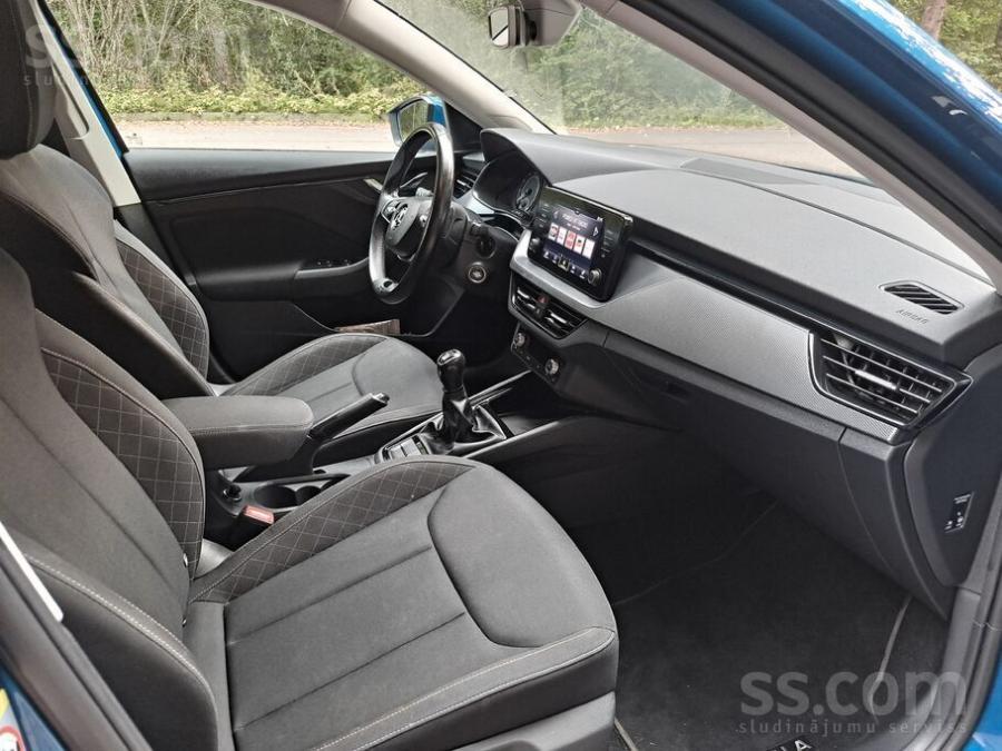 Blue Skoda Scala 2021 in Valka, with an engine capacity of 1.00 L and mileage of 94 thousand km for 12300 €, photo 9 on AUTOMOTO.COM.LV