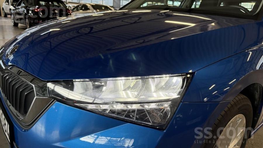 Blue Skoda Scala 2023 in Riga, with an engine capacity of 1.00 L and mileage of 58 thousand km for 15400 €, photo 9 on AUTOMOTO.COM.LV