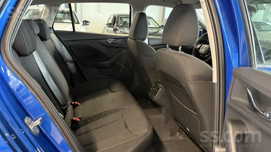 Blue Skoda Scala 2023 in Riga, with an engine capacity of 1.00 L and mileage of 58 thousand km for 15400 €, photo 14 on AUTOMOTO.COM.LV