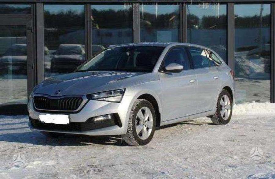 Grey Skoda Scala 2021 in Vilnius, with an engine capacity of 1.00 L and mileage of 46 thousand km for 12900 €, photo 1 on AUTOMOTO.COM.LV