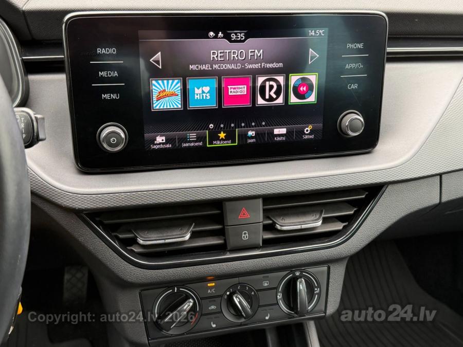 Grey Skoda Scala 2021 in Parnu, with an engine capacity of 1.00 L and mileage of 76 thousand km for 11500 €, photo 9 on AUTOMOTO.COM.LV
